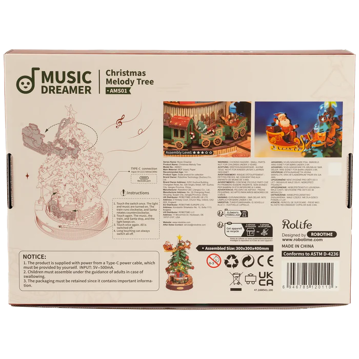 EXCLUSIEF! | Robotime Christmas Melody Tree - 40cm hoog!| Daans Shop Berkel